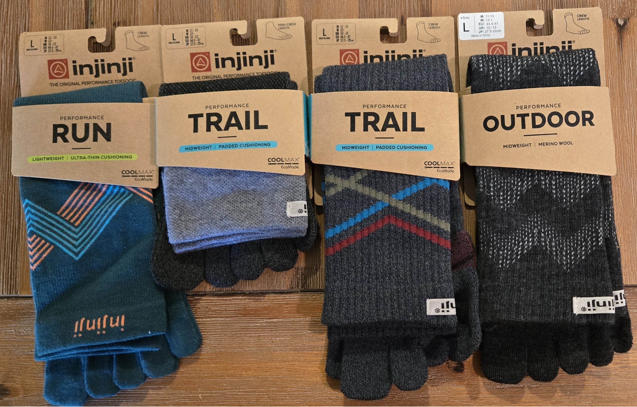 Injinji Crew and Mini Crew Socks | Trail & Travel Gear